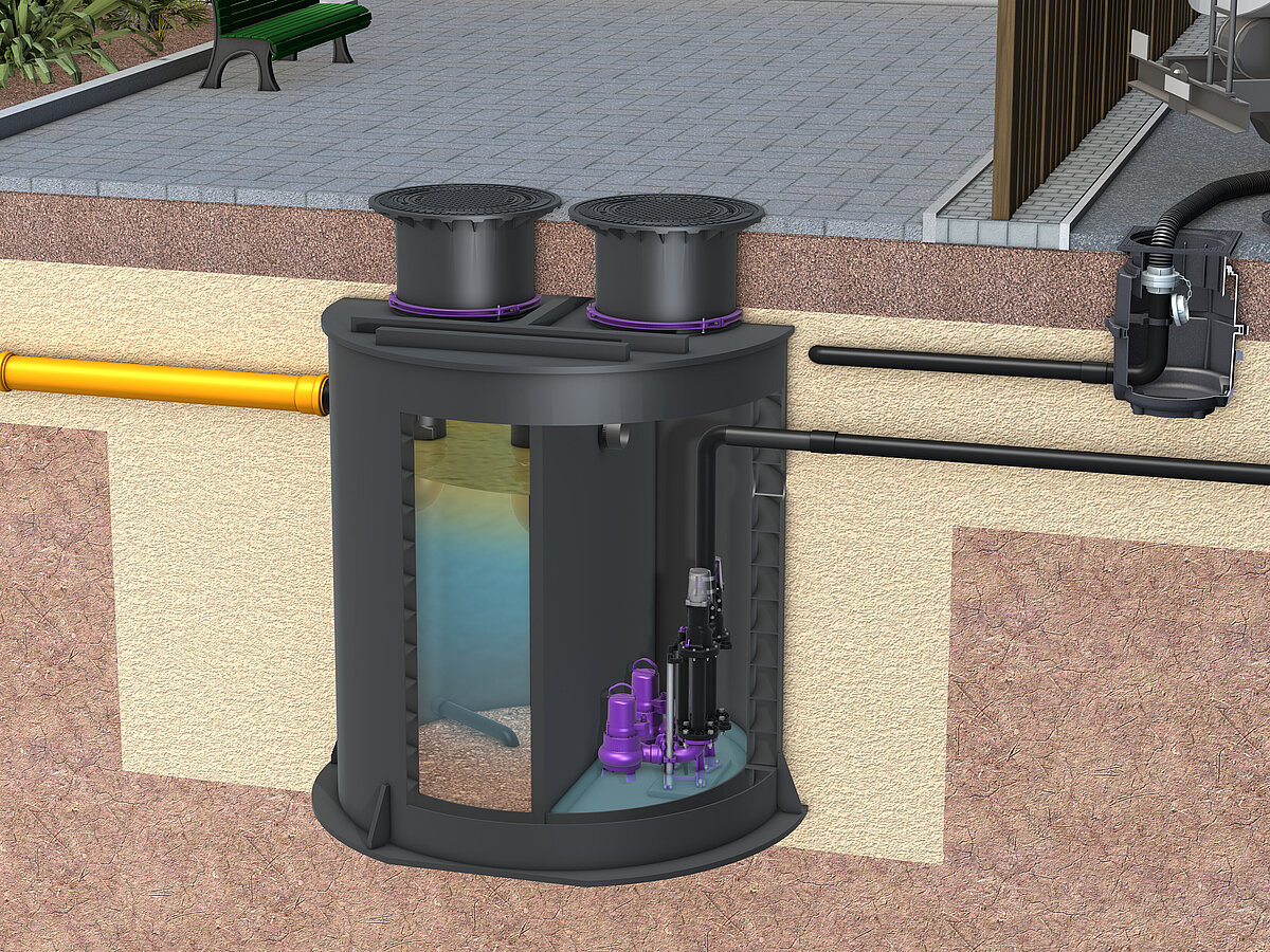 Fettabscheider EasyClean ground Multi - KESSEL - mastering water